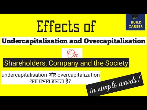 Effects of Undercapitalization and Overcapitalisation on Company, Shareholders and Society