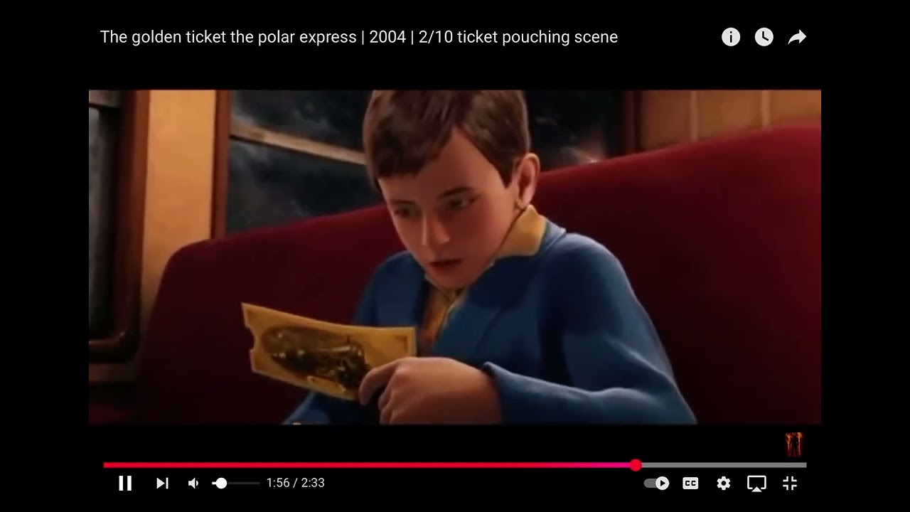 Polar Express deleted scene:  boy  gives the conductor a flamed ticket and makes the train explode.