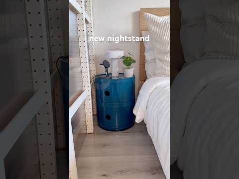 Bedroom decor upgrade with Kartell Componibili as a nightstand #bedroomdecor #bedroomfurniture