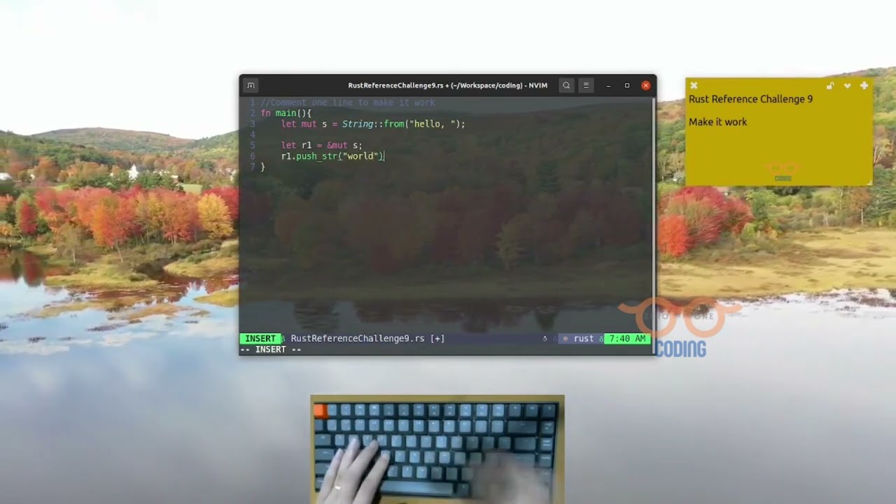 Learning Rust Programming - Reference - Challenge 9 #coding #asmr #programming #rust