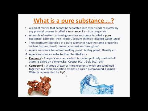 What is a pure substance..?|| Examples