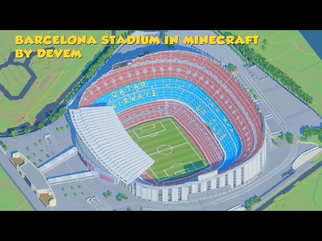 Barcelona Stadium Camp Nou 1 block = 1 meter Minecraft Map