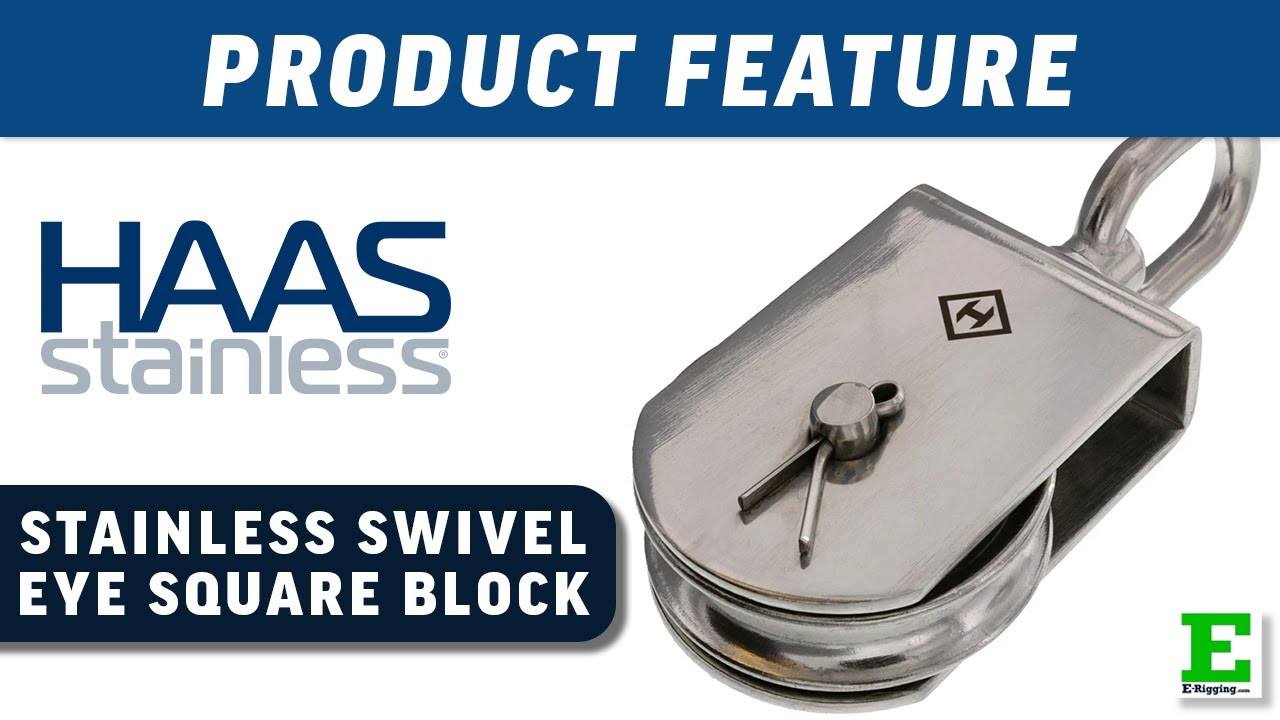 HAAS Stainless Swivel Eye Square Block | E-Rigging Products