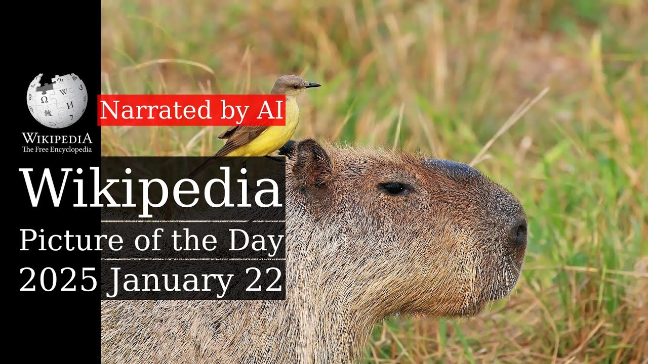 Wikipedia Picture of the Day: 2025-01-22 - Cattle tyrant and capybara (Narrated by Matthew)