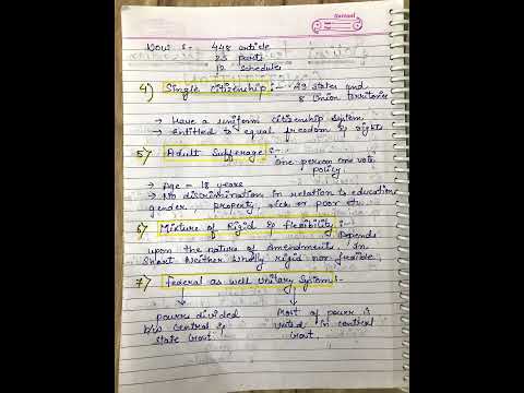 Salient Features of Indian Constitution || LAWFUL NOTES ||