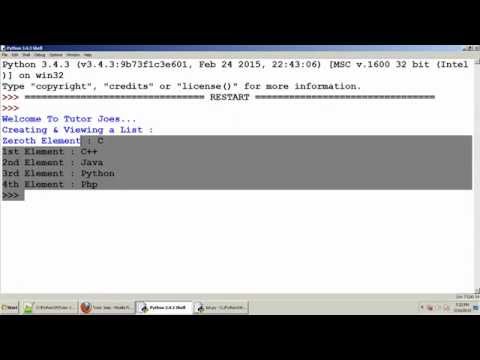 Learn Python Tutorial Creating And Viewing List In Python Tamil Part 12 - Mind Luster