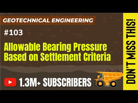 Allowable bearing pressure based on settlement criteria - Bearing ...