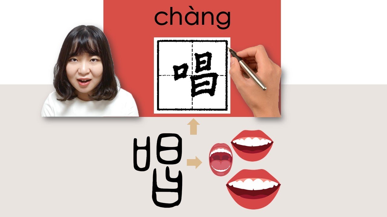 【NEW HSK1】 _唱/chang/(sing)How to Pronounce/Say/Write Chinese Vocabulary/Character/Radical