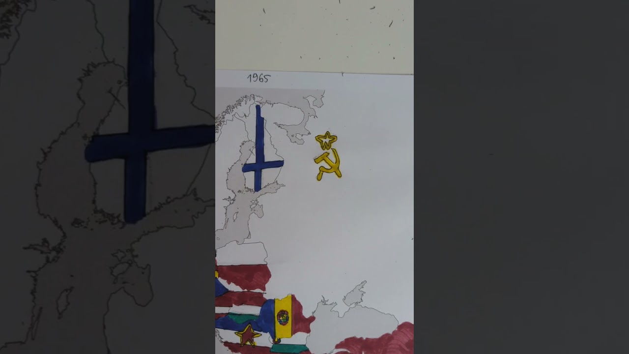 Map of Europe 1965 - Soviet Union #flag #europe #history #sovietunion #1965