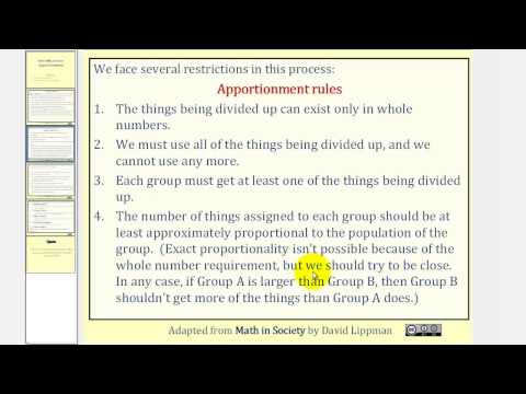 Introduction to Apportionment | Math Help from Arithmetic through ...