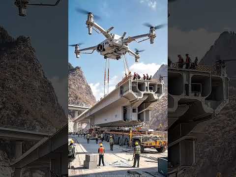 AI Bridge Construction with Drone Technology: A visual representation of the future| #shorts #viral