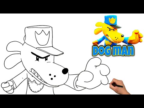 How To Draw DOG MAN Step By Step | Dog Man Movie #dogman #dogmanmovie #drawing