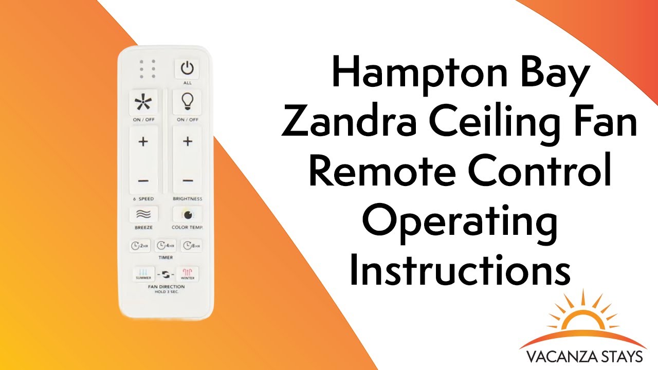 Hampton Bay Zandra Ceiling Fan Remote Control