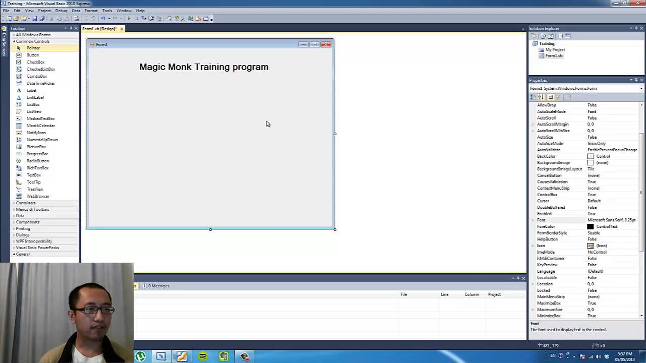 Visual Basic Programming Lesson 1 - Changing object properties