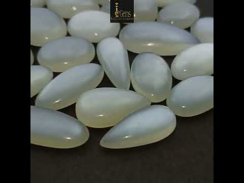 Natural Grey Moonstone Cabochon Gemstone, Gray moonstone, purchase link in the description.