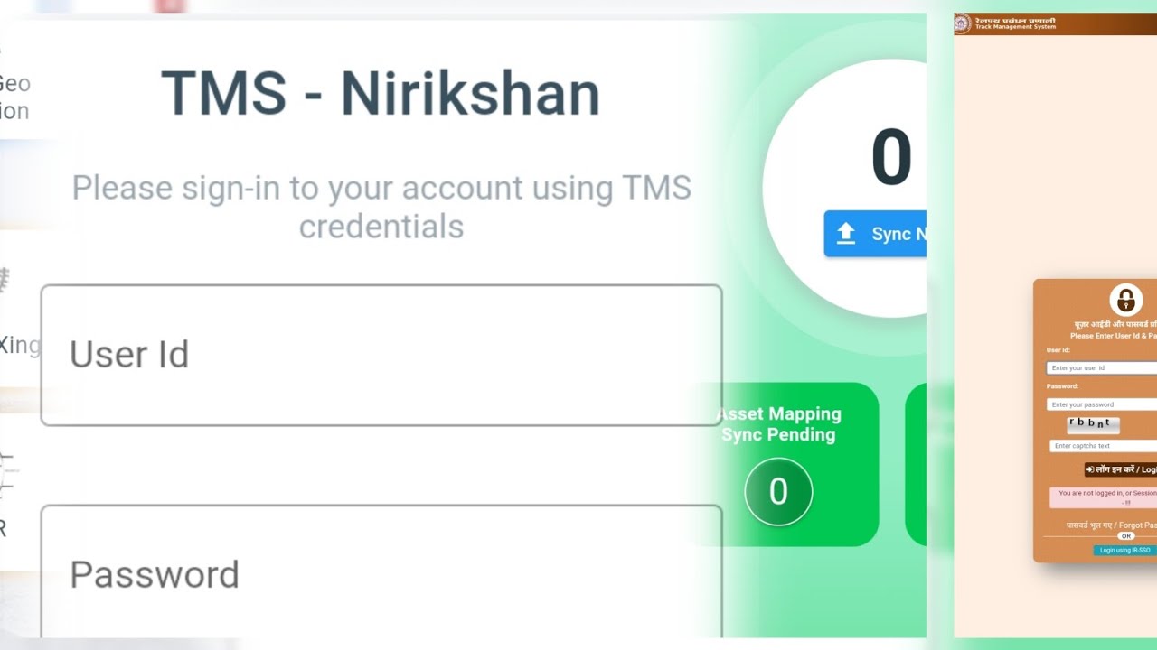 Railway TMS NIRIKSHAN APP - few information regarding inspection