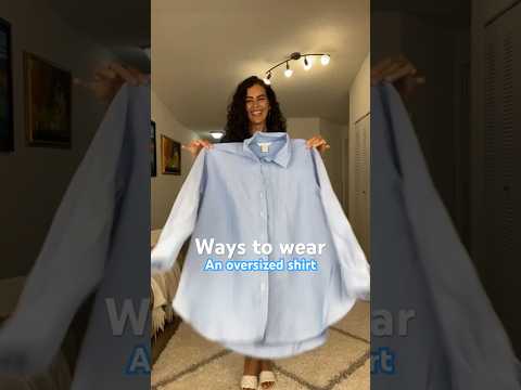 How to wear an oversized button down | Doranellys Patton #style #shortsvideo #shirts #howtowear
