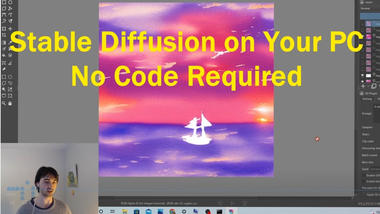 How to run stable diffusion on your computer without writing a single line of code (using Krita)