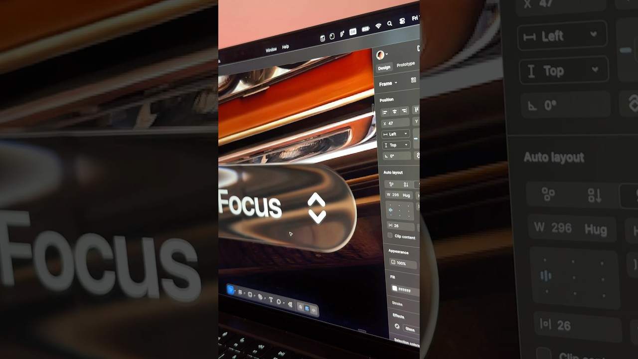 Apple liquid glass effect in Figma #shorts #figmatutorial