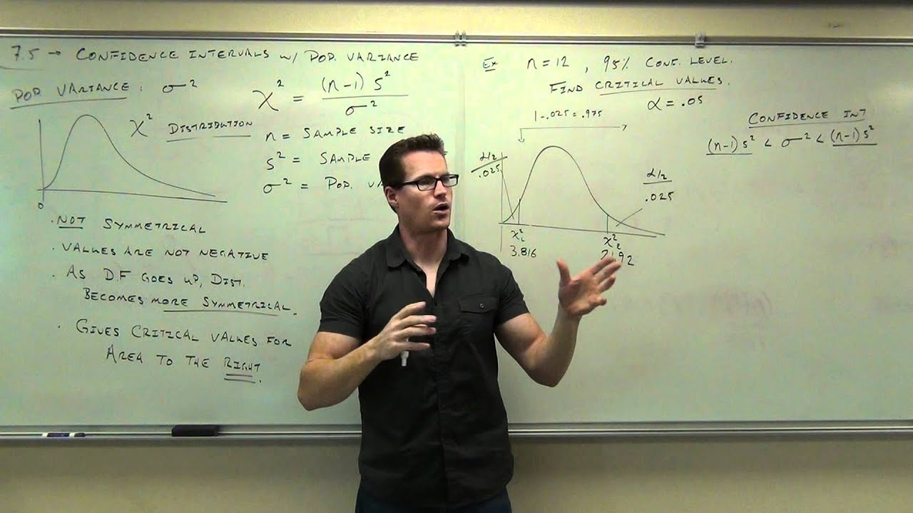Statistics Lecture 7.5: Confidence Intervals for Variance and Std Dev. Chi-Squared Distribution.