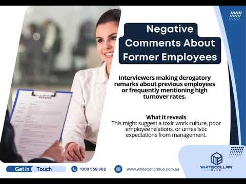 Negative Comments About Former Employees | An Interview Warning Sign