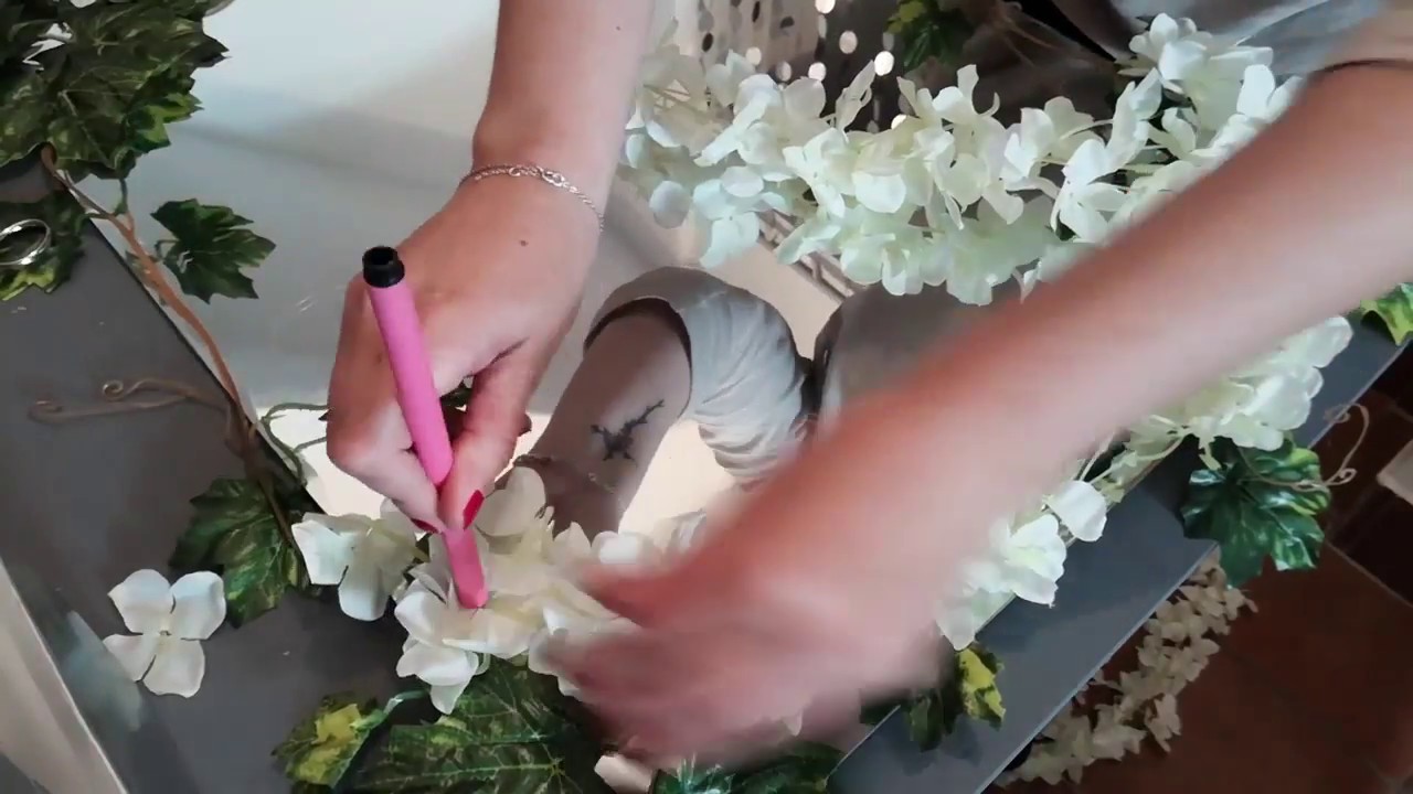 DIY/ Decorar espejo con flores!!! / primaveral