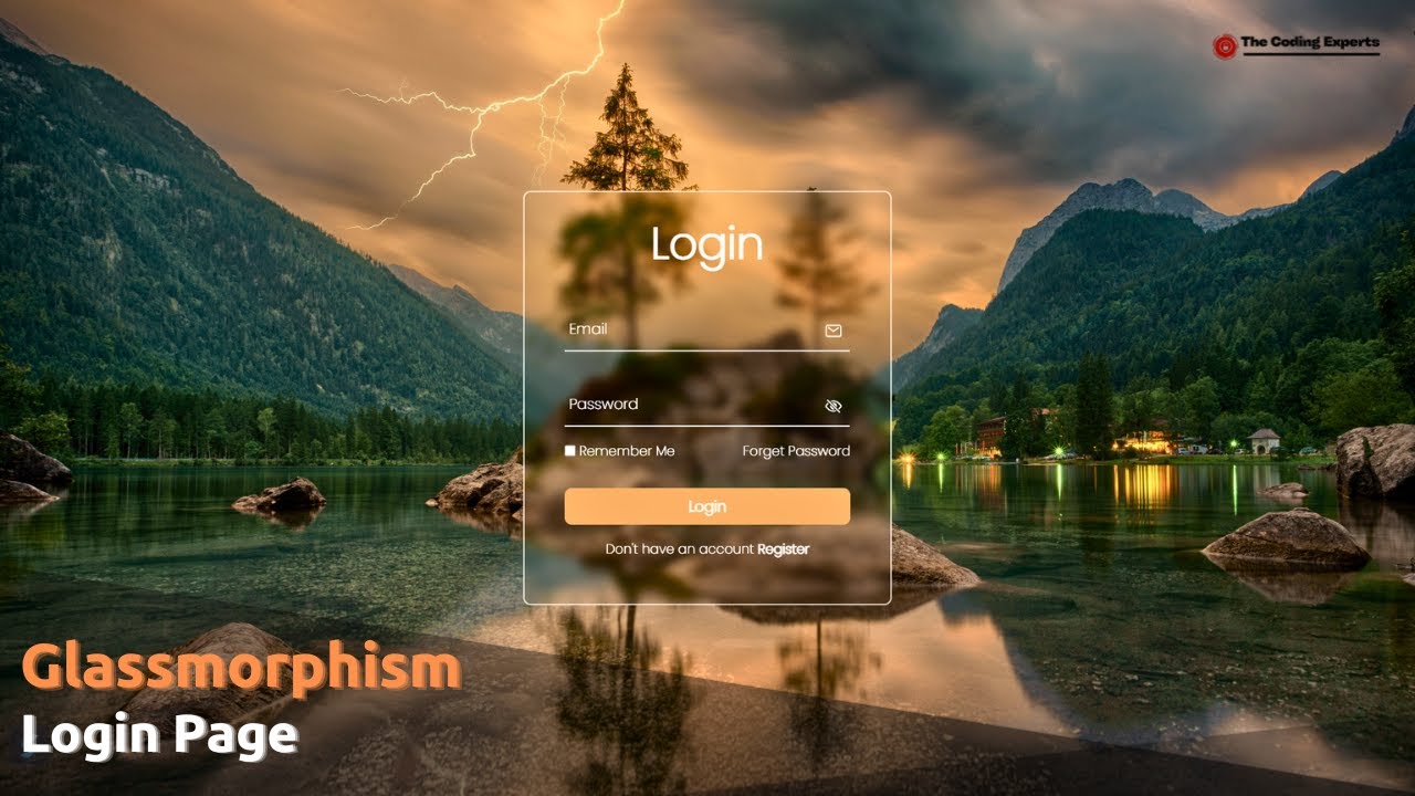 Beautiful Background Login Page Using HTML & CSS Tutorial | Web Development