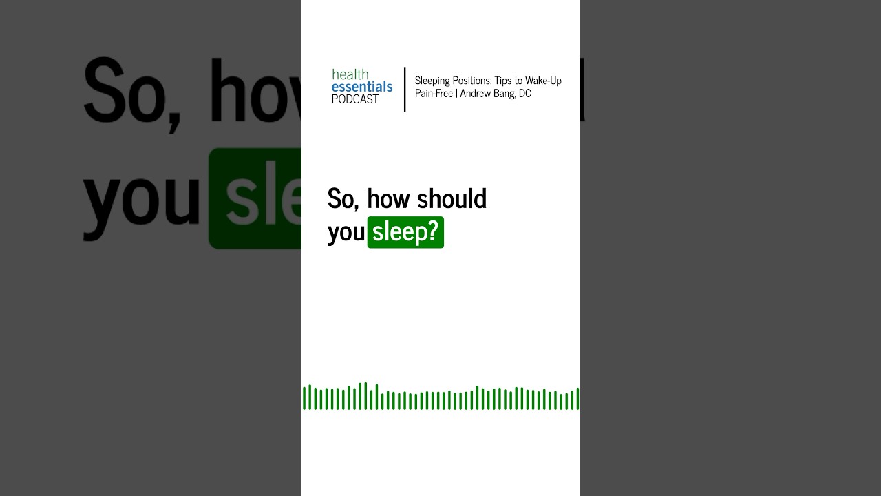 Best sleep positions for lower back pain.