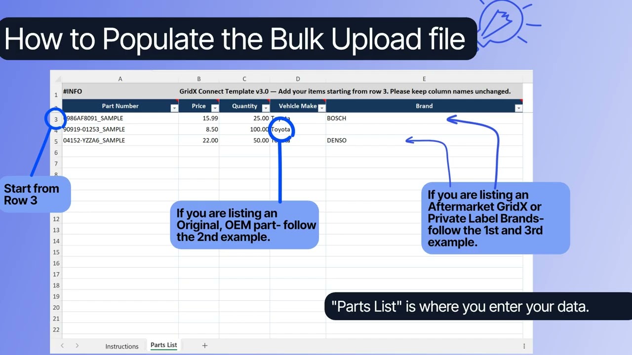 How to use Bulk Upload 1000 SKUs in gridxconnect.io with in minutes? (Standard Version)