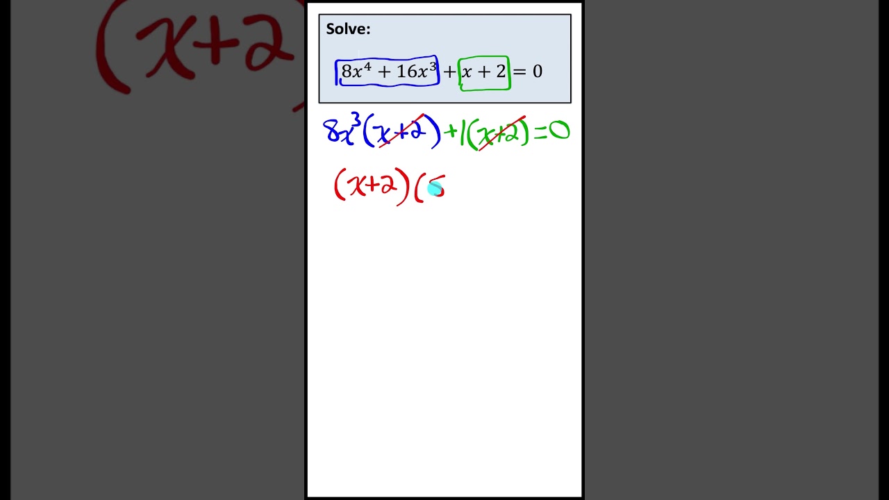 Solving a Polynomial Equation | jensenmath.ca #maths #math #advancedfunctions