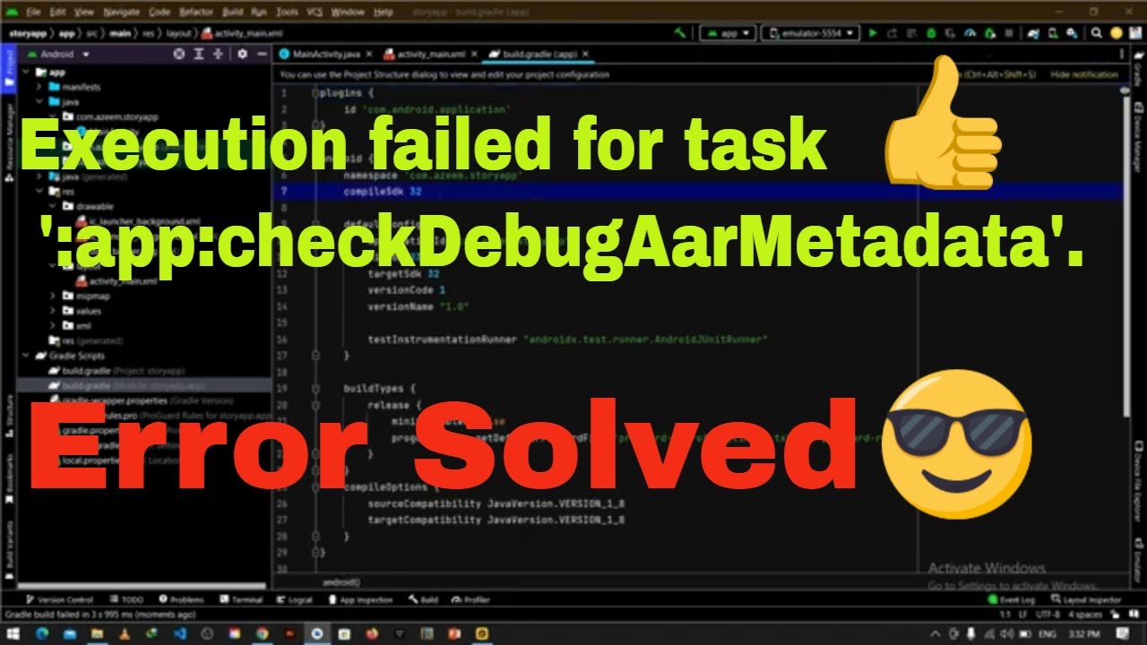 Execution failed for task ':app:checkDebugAarMetadata'. | Android Studio Error Fixed | Error Resolve