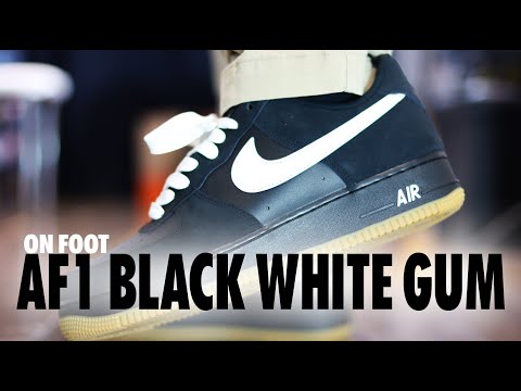 ON FOOT! Nike Air Force 1 '07 LV8 Black White Gum Light Brown Schopes 4K IB6388-001