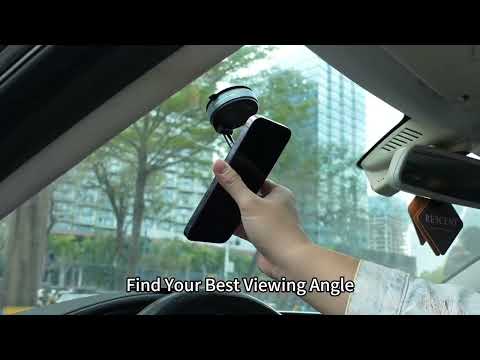 MRGLAS 2025 Upgraded Vacuum Magnetic Phone Holder for Your Car, 360° Adjustable Foldable