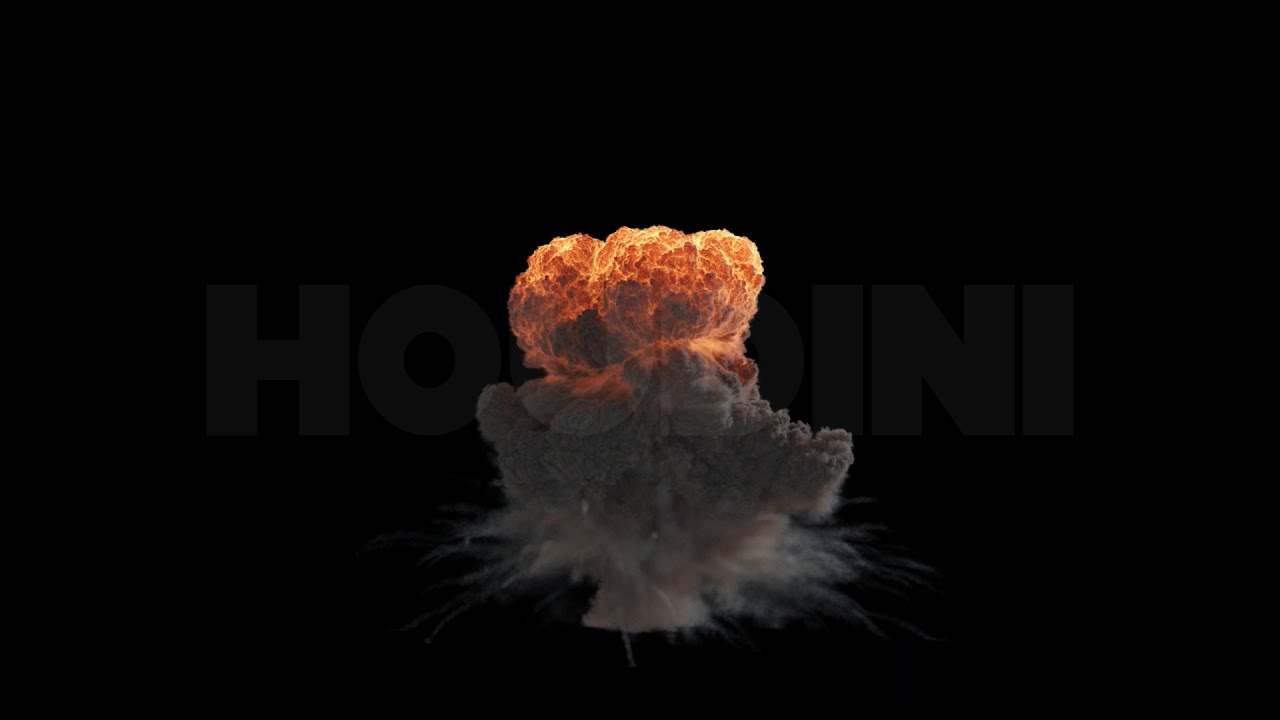 3D ground explosions effects - Houdini animation