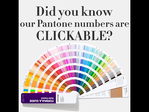 Using Clickable Pantone Numbers for Fabric Color Matching