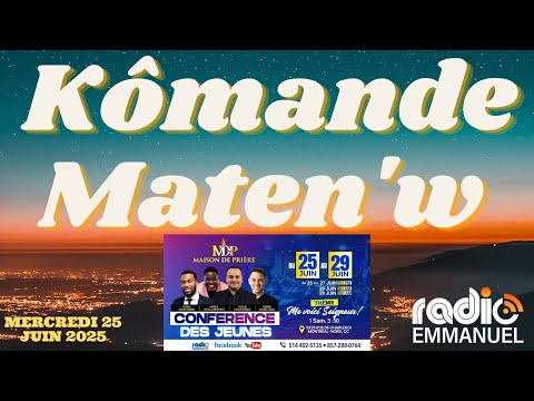 SERVICE DIMANCHE MATIN 01/06/ 2025| PIERRE BINSE ROCHE | RADIO EMMANUEL