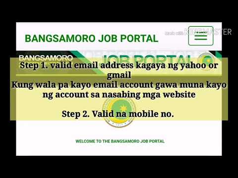 Bangsamoro Job Portal step by step