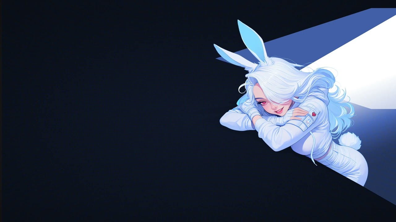 White Bunny Girl Screen-saver 4k Live