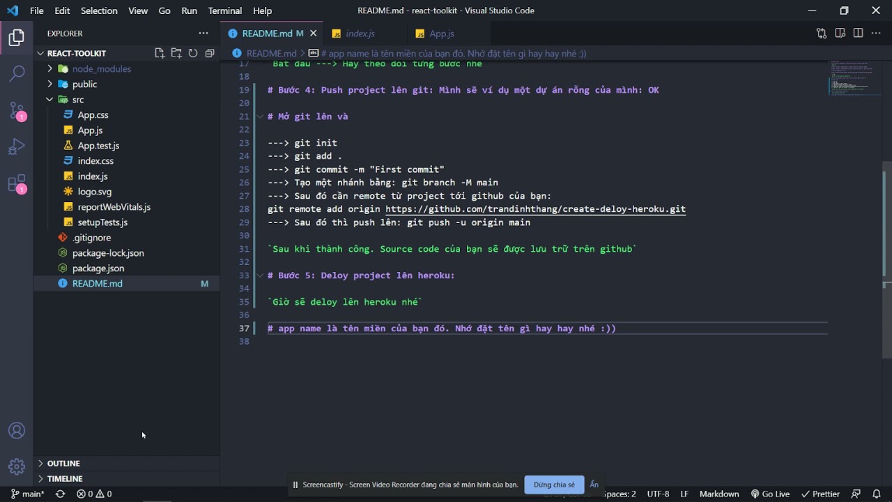 Hướng dẫn deploy app react lên heroku bằng github (phần 2)