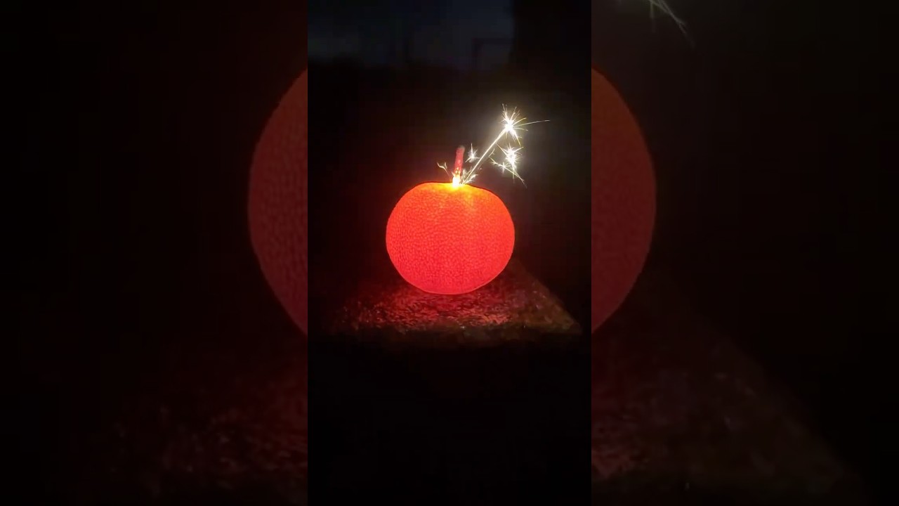 Glowing Orange Sparkler #shorts