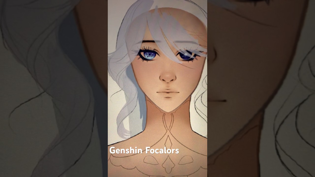 Focalors from Genshin Impact speed paint on procreate #focalors #art #genshinimpact #furina #artists