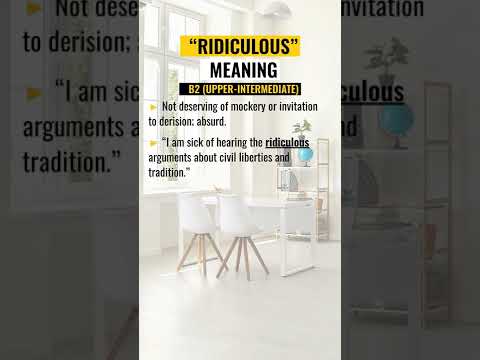RIDICULOUS Meaning, Vocabulary with Pictures and Examples