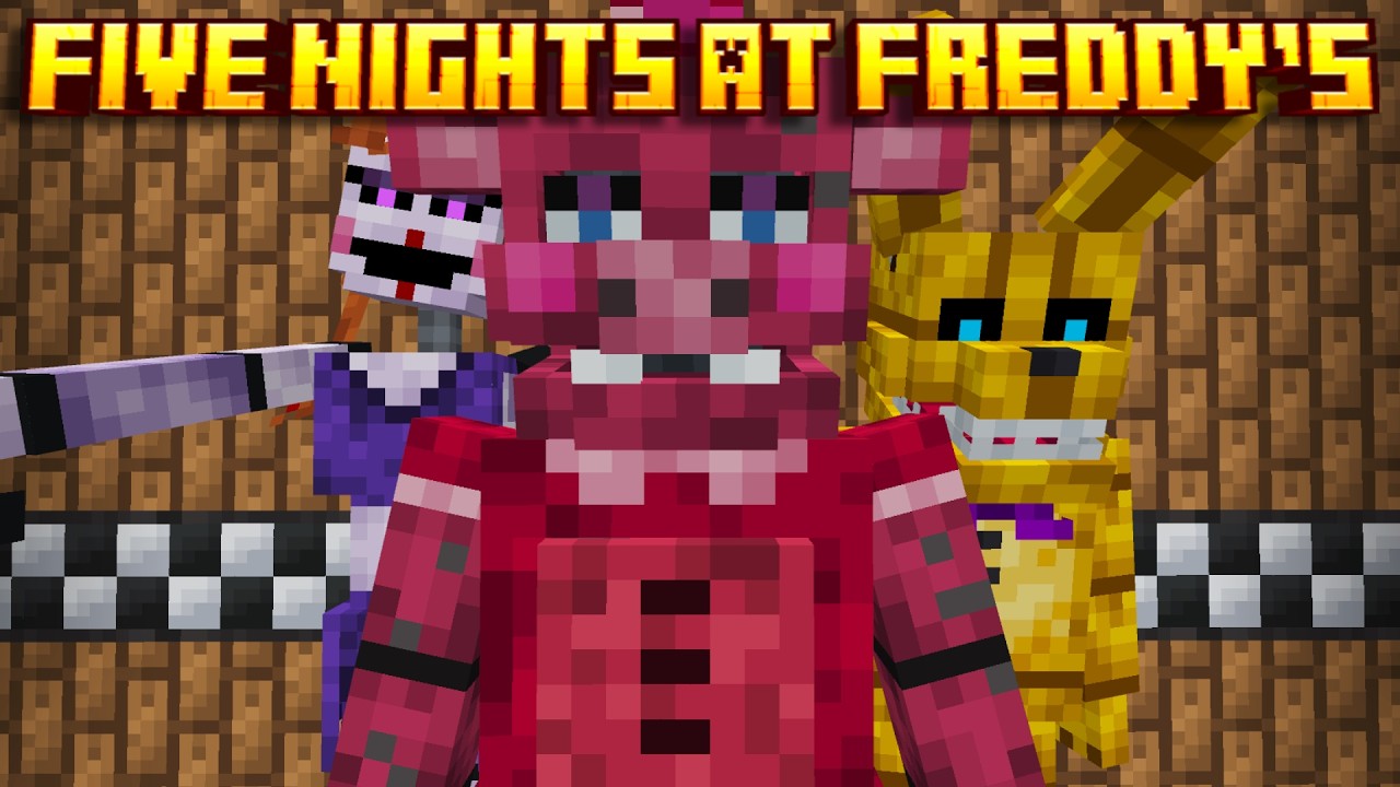 THIS NEW VANILLA STYLED MINECRAFT FNAF ADDON GOT A SMALL UPDATE! (FNAF Props and Stuff Mod Showcase)