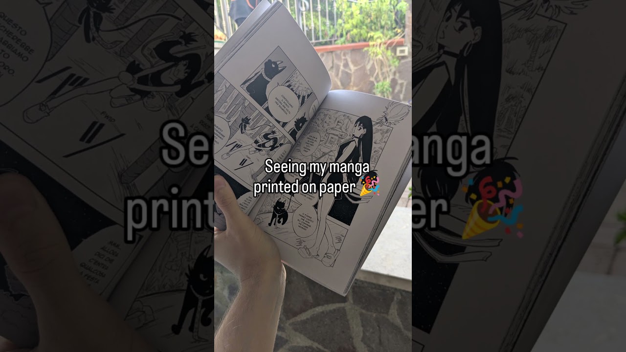 When you print your own manga for the first time ✨🎉 #manga #mangaart #mangaartist #mangaka