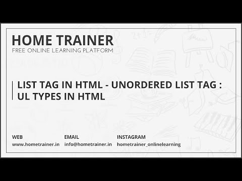 List Tag in HTML - Unordered List Tag : Ul Types in HTML