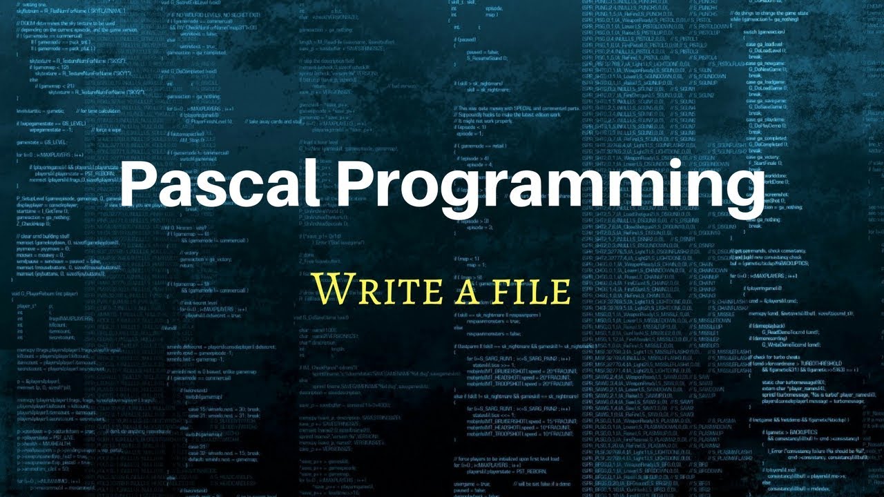 Pascal - write a file