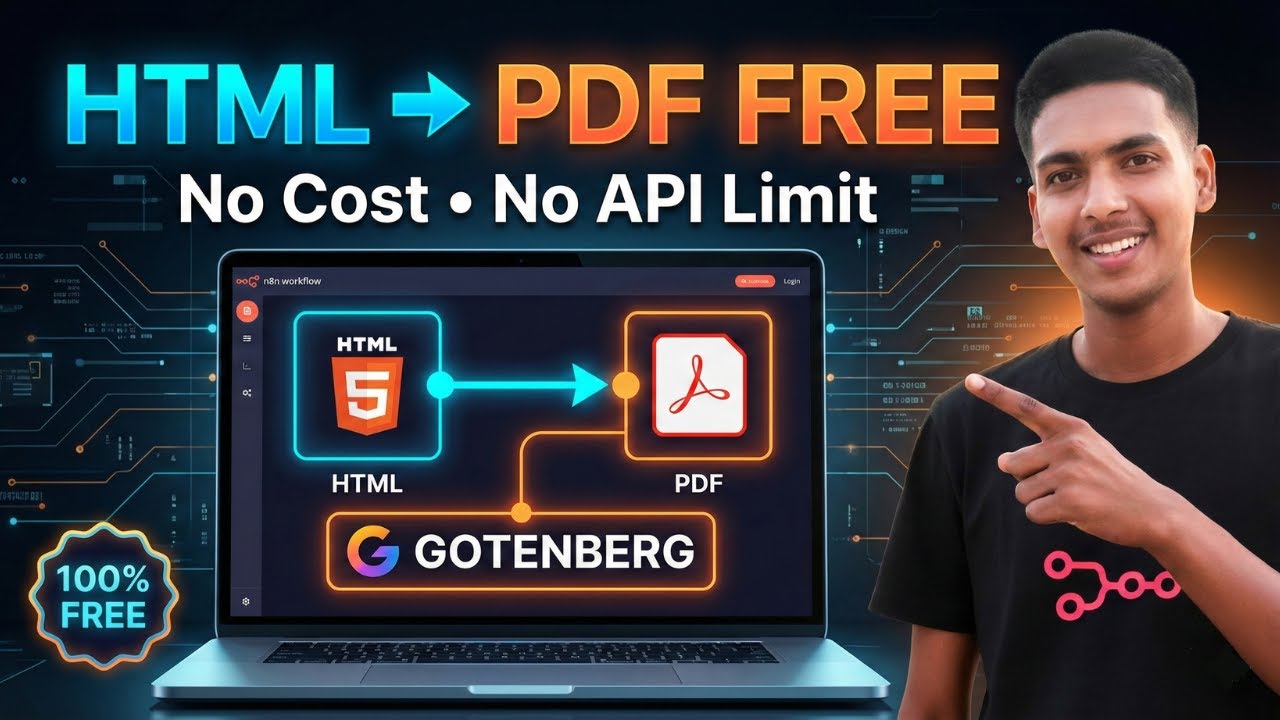 Convert HTML to PDF for FREE using Gotenberg | No Cost PDF Generator