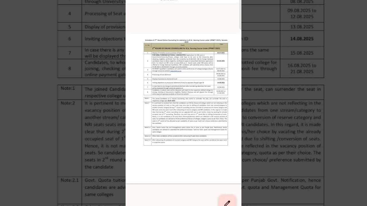 pdf 2 round counselling ppmet nursing