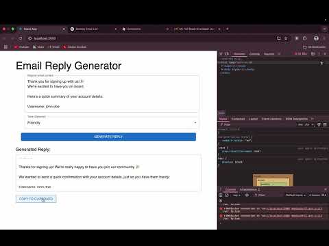 AI Email Reply Generator.