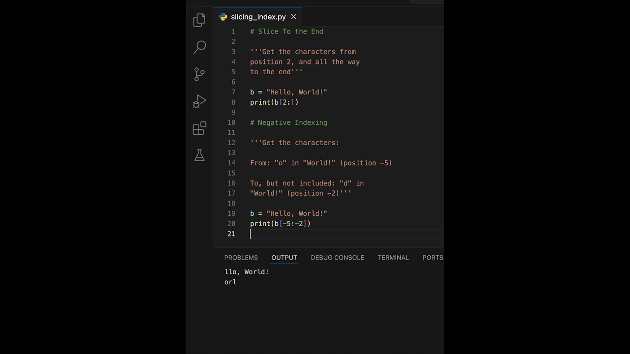 Python Slicing 2 #learn #code #learnpython #learning #python #slicing #variables  #learntocode2024